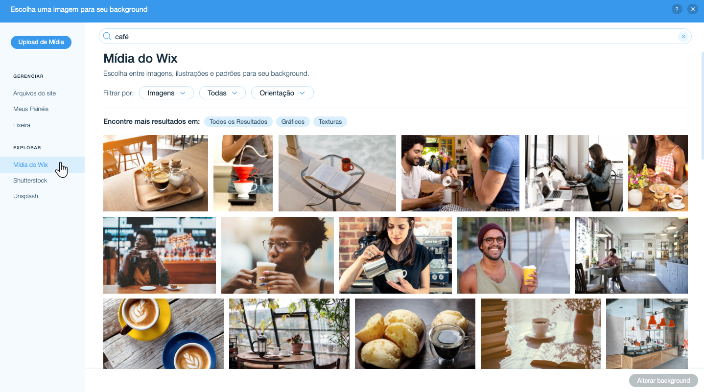 Editor Wix: adicionando uma imagem ao background da sua página ...