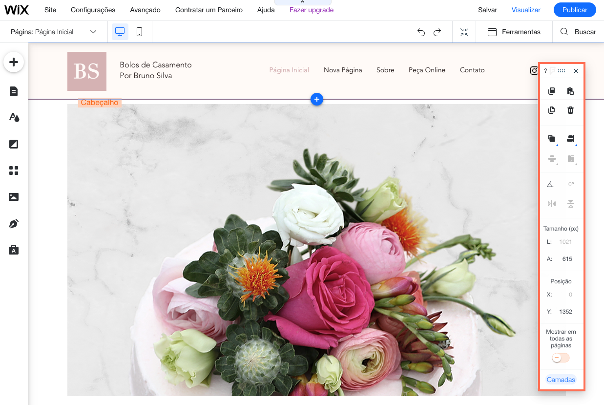 Editor Wix: usar as ferramentas do Editor | Central de Ajuda | Wix.com