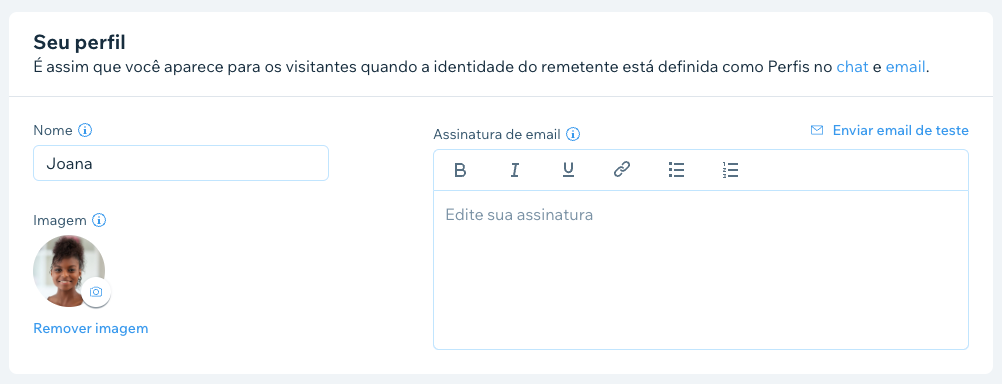 Wix Inbox: configurar o perfil do Inbox e emails enviados | Central de Ajuda | Wix.com