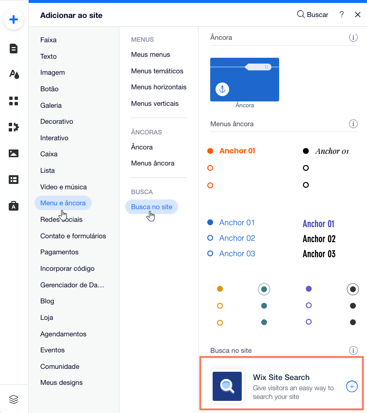 Sobre o Wix Site Search | Central de Ajuda | Wix.com