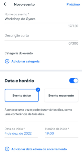 Wix Events: criar um evento com ingresso usando o app Wix Owner ...