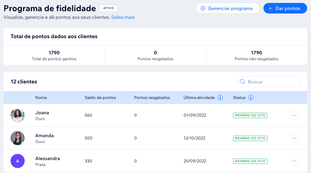 Programa de fidelidade Wix: adicionar níveis ao seu programa de fidelidade | Central de Ajuda ...