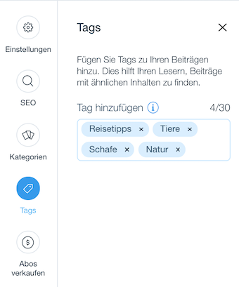 Wix Blog: Tags und Tag-Wolken hinzufügen und einrichten | Support ...