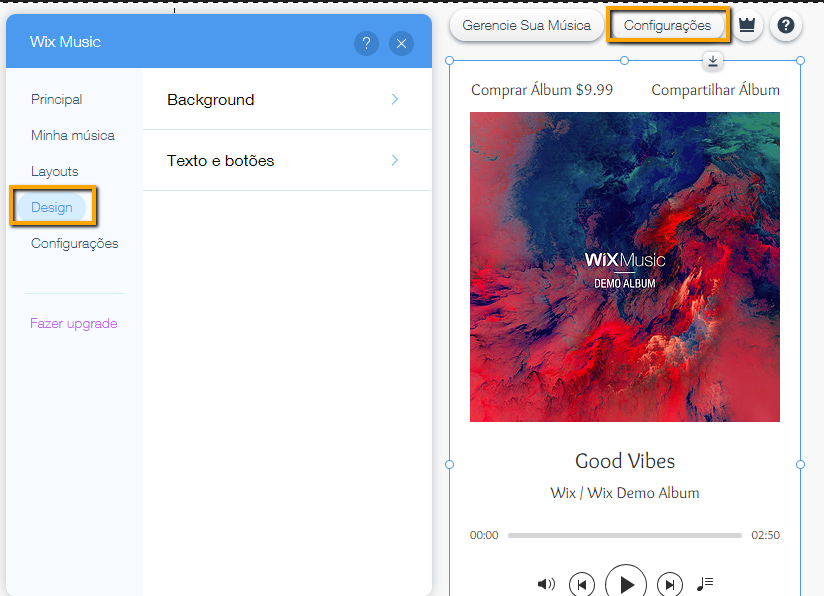 Wix Music: Mudando o Design (Cores e Fontes) do seu Wix Music Player ...