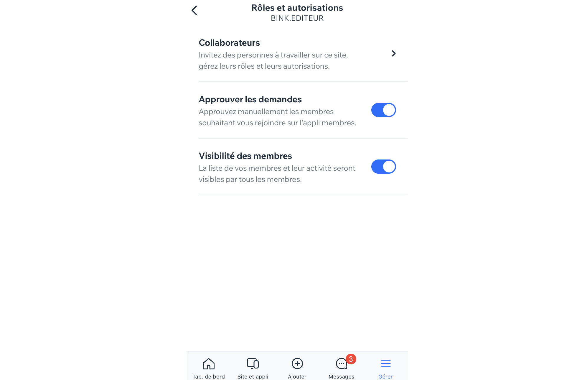 Appli Wix Owner : Gérer votre site sur les applis membres Wix | Centre d'Assistance | Wix.com