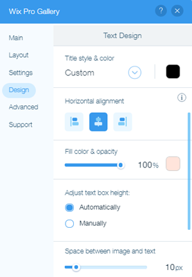 Wix Pro Gallery: Customizing Your Gallery's Text Boxes | Help Center ...