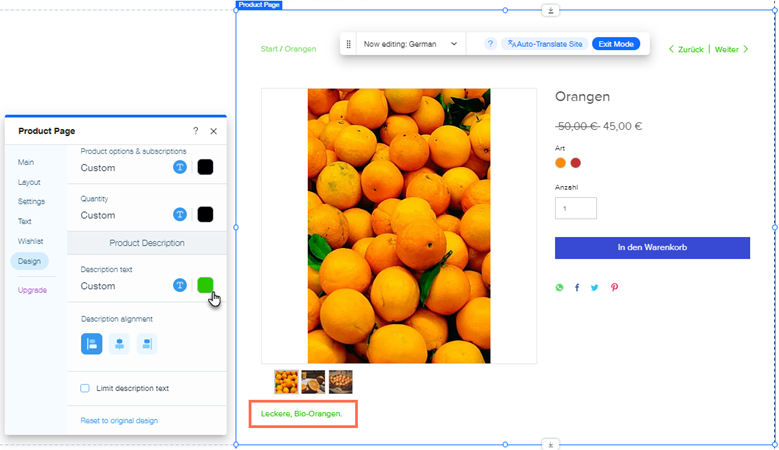 Wix Multilingual Request: Changing the Font Color of Translated Product ...