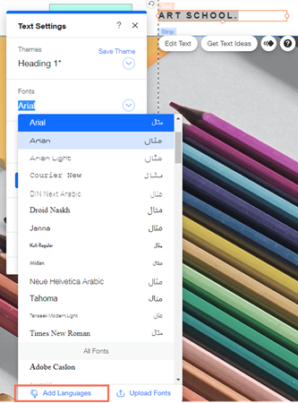 Wix Editor: Adding Language Fonts | Help Center | Wix.com