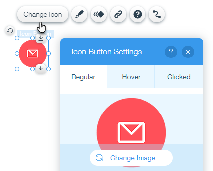 Wix Editor: Adding and Setting Up an Icon Button | Help Center | Wix.com