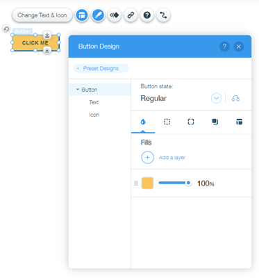 Wix Editor: Adding and Setting Up a Text & Icon Button | Help Center | Wix.com