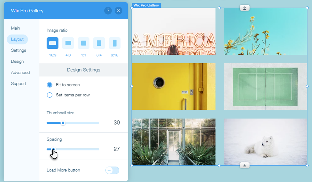 Wix Pro Gallery: Customizing Your Gallery's Thumbnails | Help Center | Wix.com