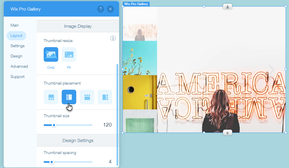 Wix Pro Gallery: Customizing Your Gallery's Thumbnails | Help Center | Wix.com