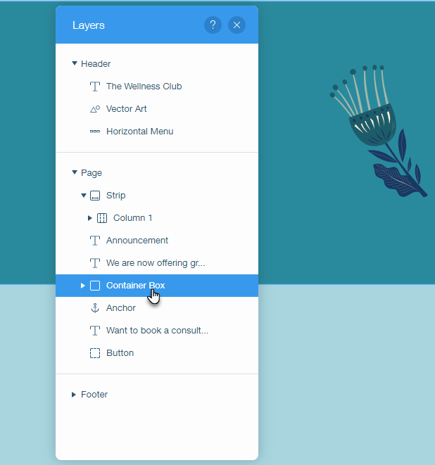 Wix Editor: Using the Layers Panel | Help Center | Wix.com