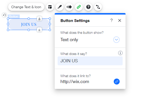 Wix Editor: Adding and Setting Up a Text & Icon Button | Help Center | Wix.com