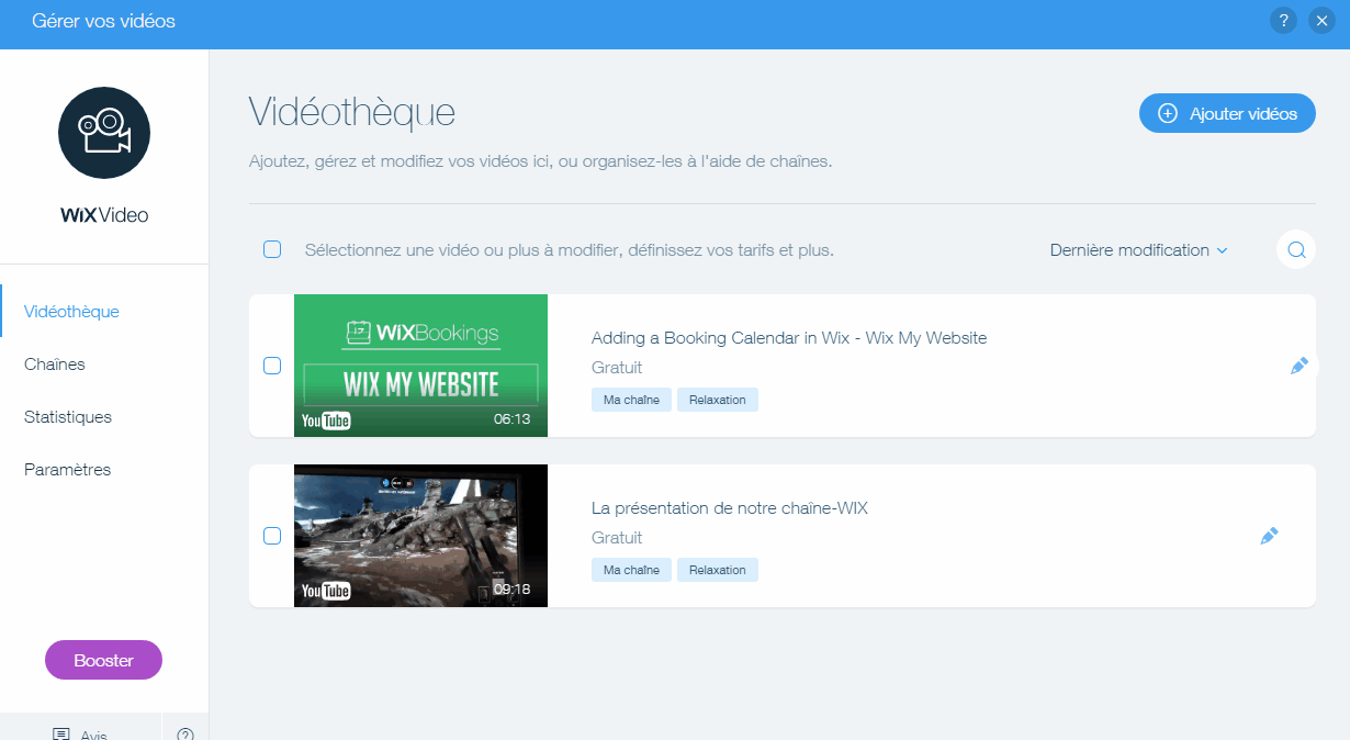 Organiser vos vidéos en catégories | Centre d'Assistance | Wix.com