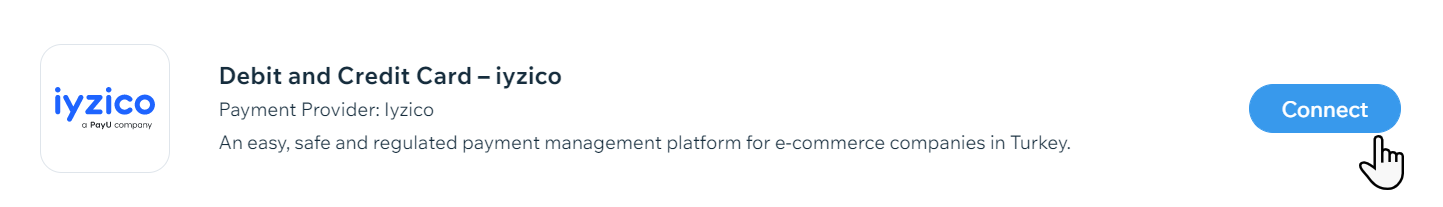 Ödeme Yöntemi Olarak iyzico Bağlama | Destek Merkezi | Wix.com