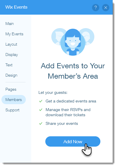 Wix Events: Adding a Members Area | Help Center | Wix.com