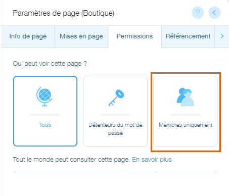 À propos de l'espace membres | Centre d'Assistance | Wix.com