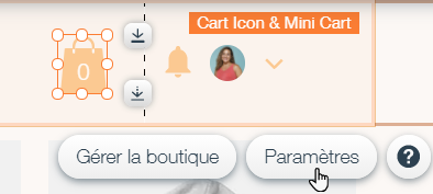 Ajouter et configurer l'icône du panier dans Wix Stores | Centre d'Assistance | Wix.com
