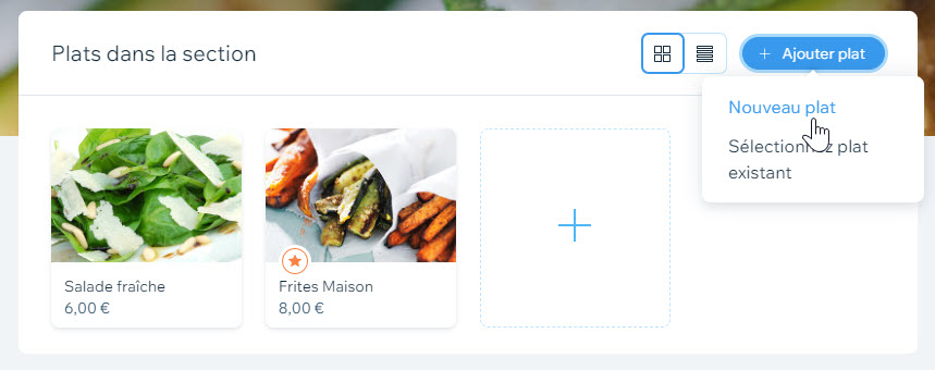 Wix Restaurants : Créer vos menus | Centre d'Assistance | Wix.com
