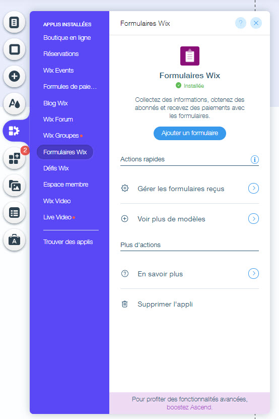 Gérer vos applis depuis l'Éditeur Wix | Centre d'Assistance | Wix.com