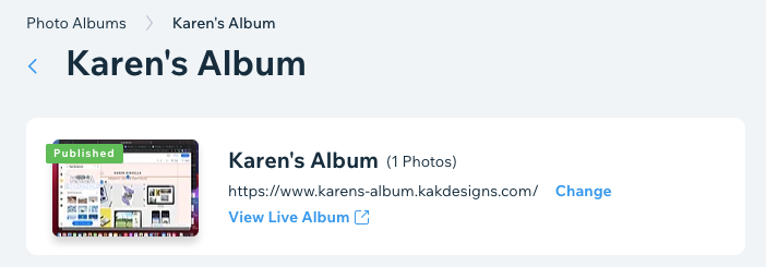 Wix Photo Albums: Changing the Album URL | Help Center | Wix.com