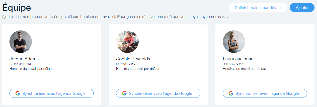 Gérer les membres d'équipe dans Wix Bookings | Centre d'Assistance | Wix.com