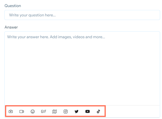 Adding a New Question in the Wix FAQ App | Help Center | Wix.com