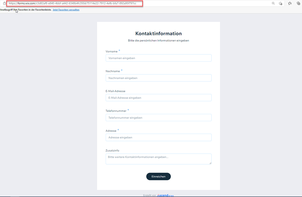 Wix Forms: Ein Standalone-Formular hinzufügen und einrichten | Support Zentrum | Wix.com