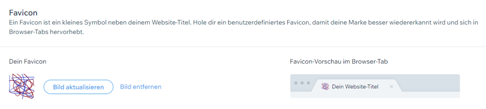 Wix Editor: Dein Favicon ändern | Support Zentrum | Wix.com