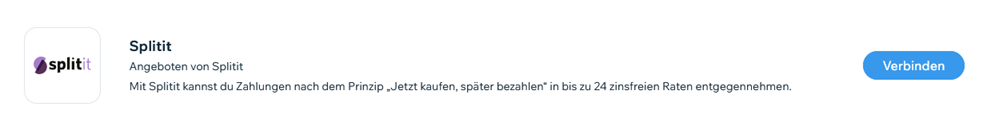 Splitit als Zahlungsanbieter verbinden | Support Zentrum | Wix.com