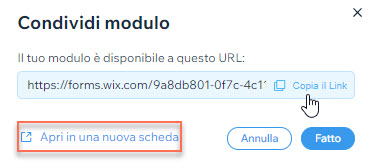 Moduli Wix: condividere l'URL di un modulo autonomo | Centro di ...