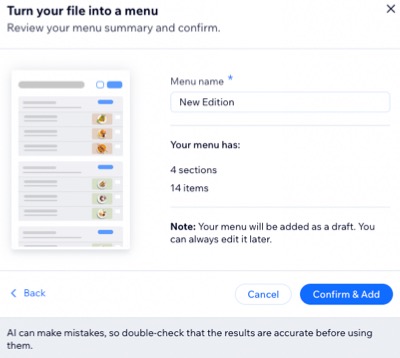 Wix Restaurants: Setting Up Wix Restaurants Menus (New) | Help Center | Wix.com
