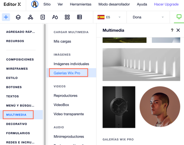 Galería Wix Pro: agregar y configurar tu galería | Centro de Ayuda ...