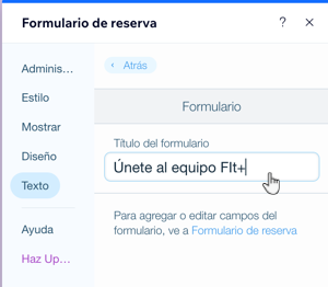 Wix Bookings: crear y configurar formularios de reserva | Centro de ...