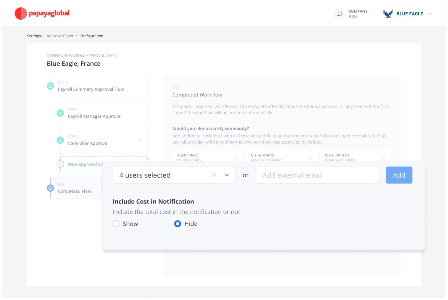 Payroll: How to Edit or Create a Payroll Summary Approval Chain