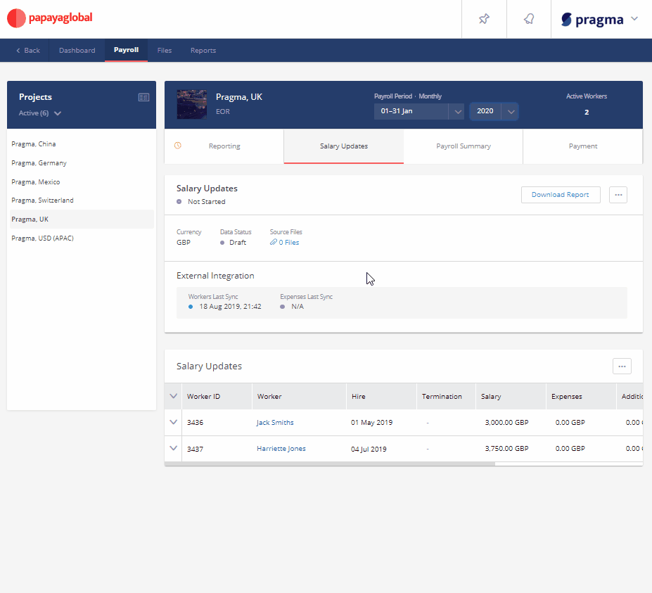 Payroll: Salary Updates Live Edit (HR & Finance Teams)