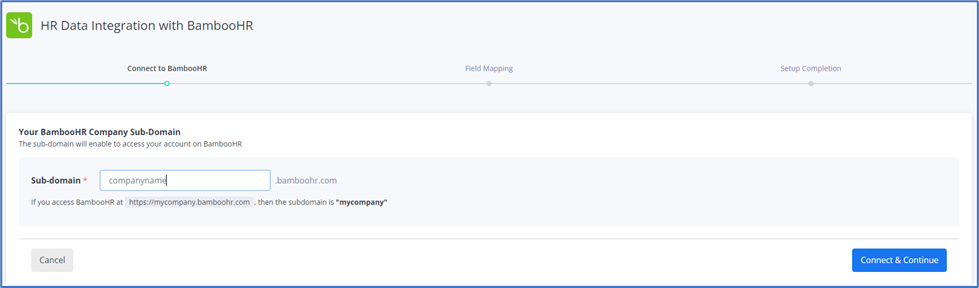 BambooHR API Integration Data In