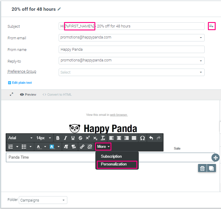 OptiMail Personalization Tags – Optimove