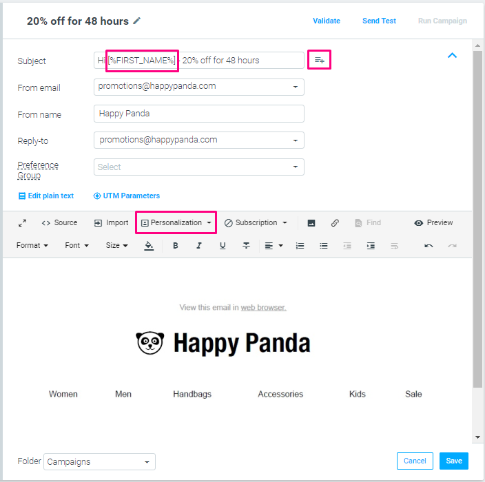 OptiMail Personalization Tags – Optimove