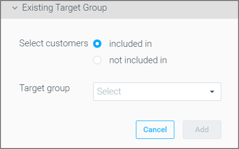 Using Existing Target Group Criterion – Optimove
