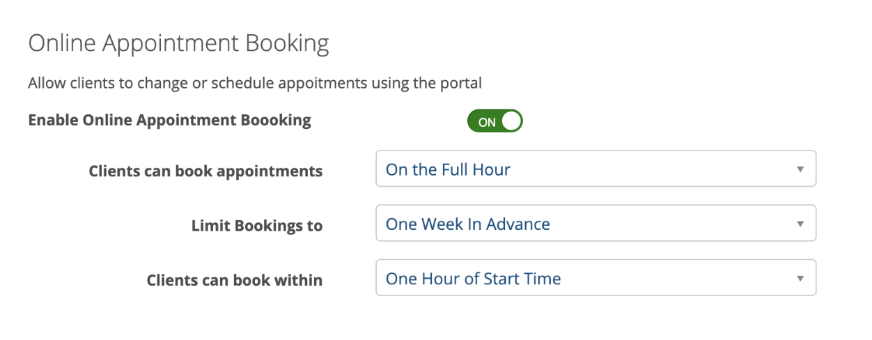 Client Portal Settings for the Practice – TherapyMate