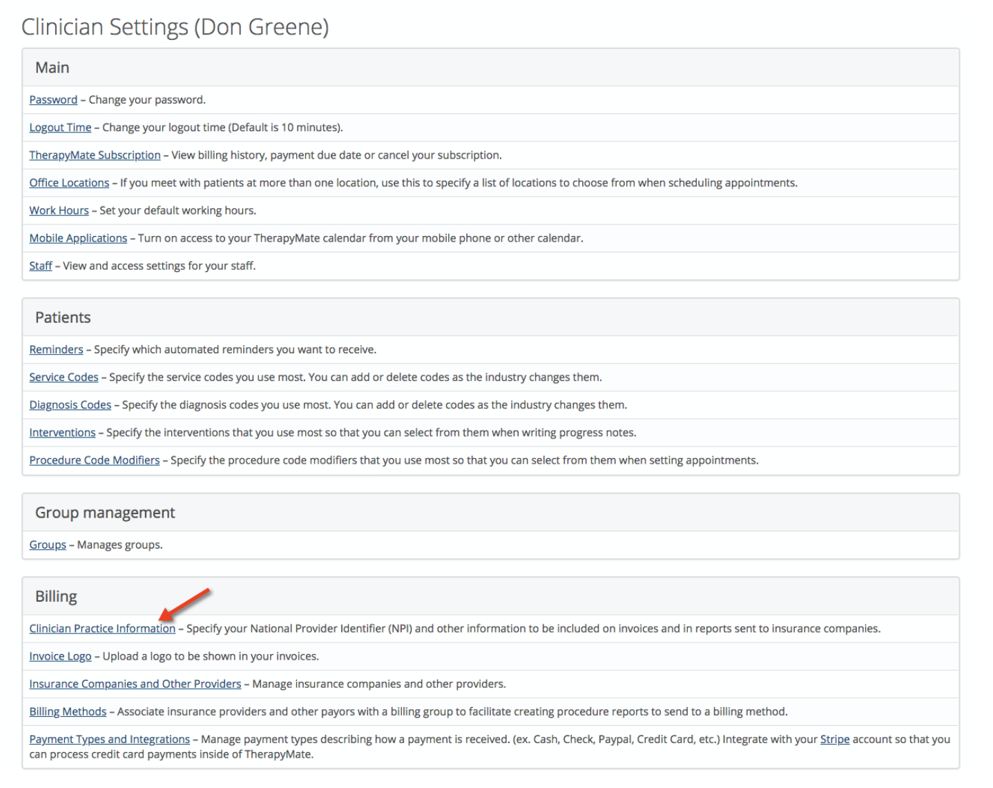 Changing Clearinghouse Payer ID Settings – TherapyMate