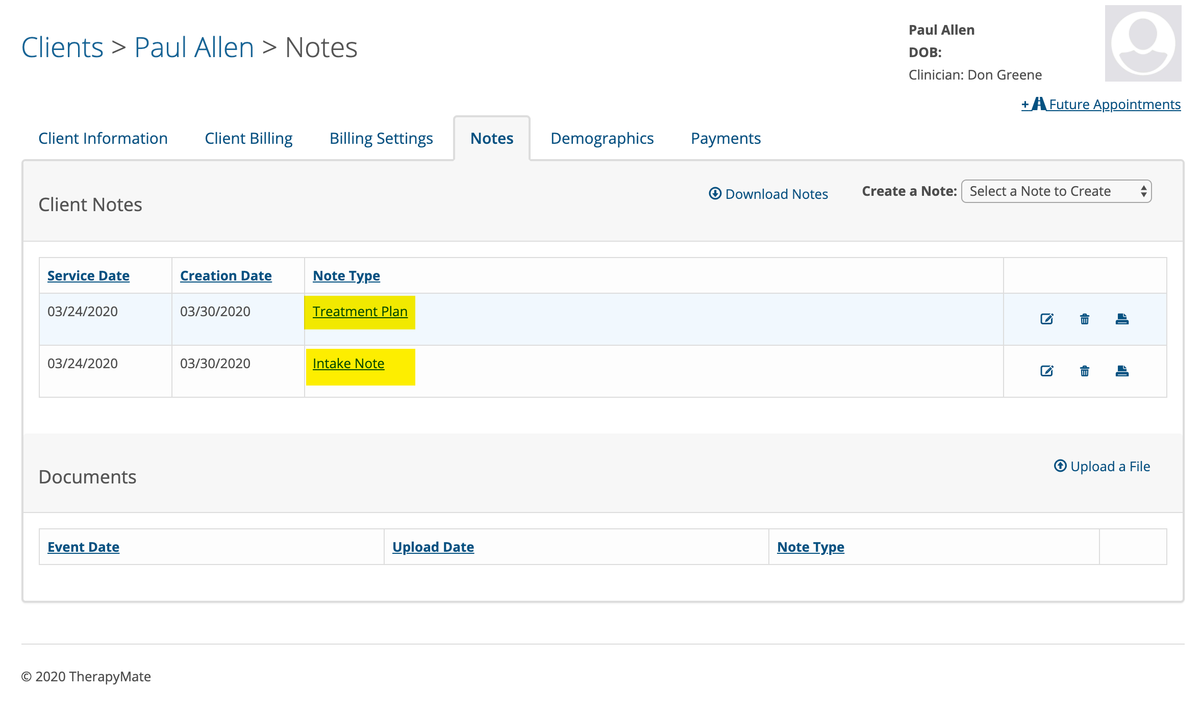 Treatment Plans – TherapyMate