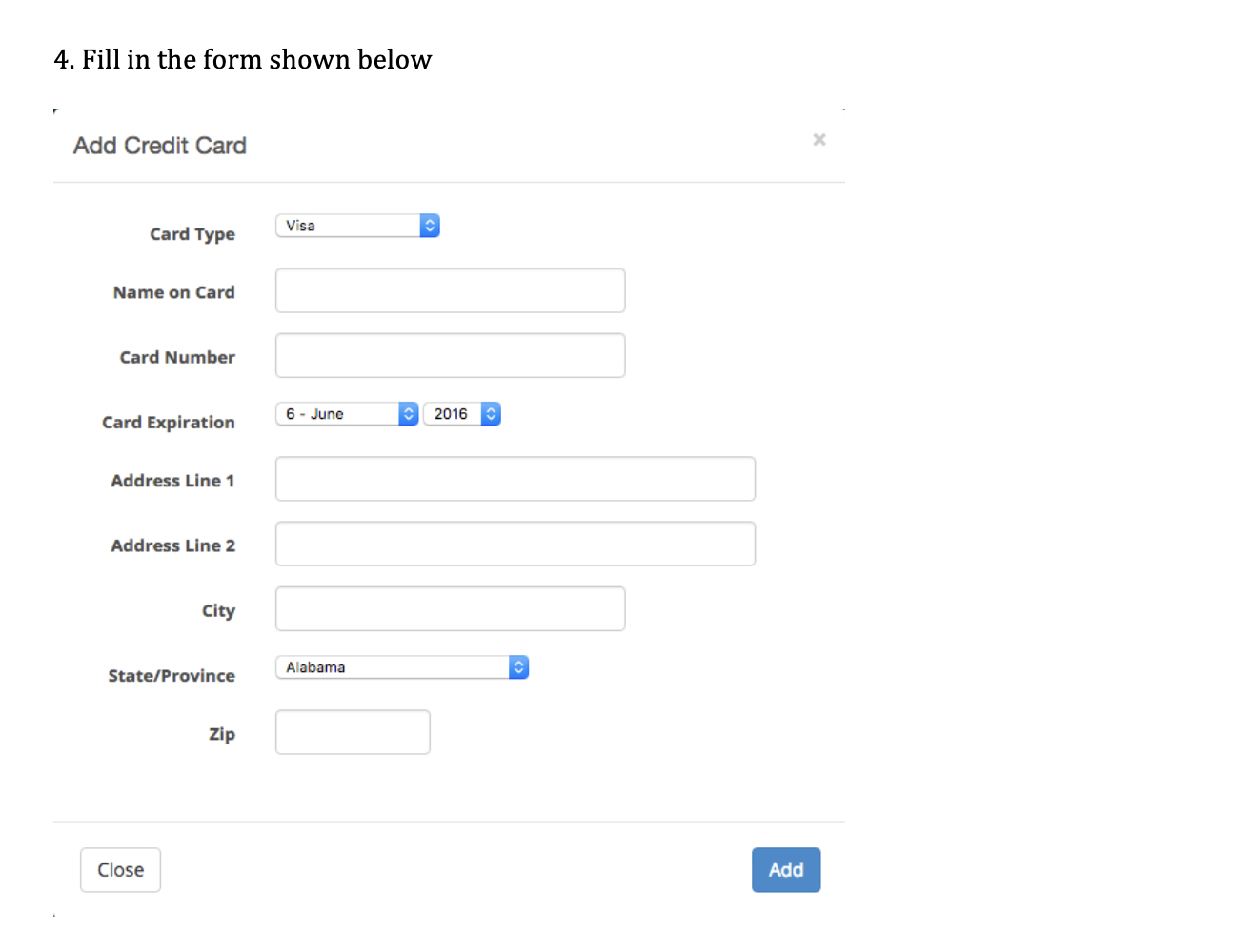Add or Change Subscription Credit Card – TherapyMate