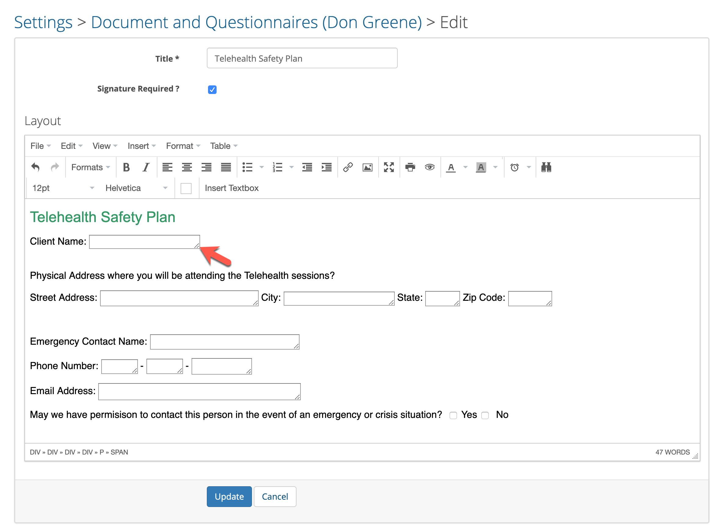 Creating & Your Own Client Forms – TherapyMate