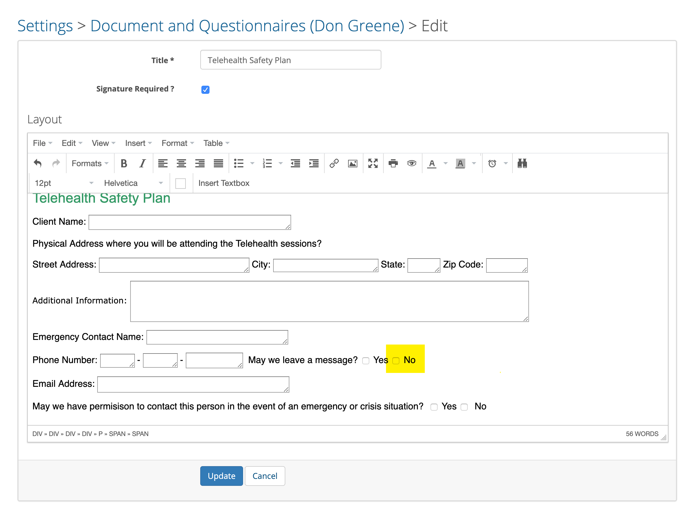 Creating & Your Own Client Forms – TherapyMate