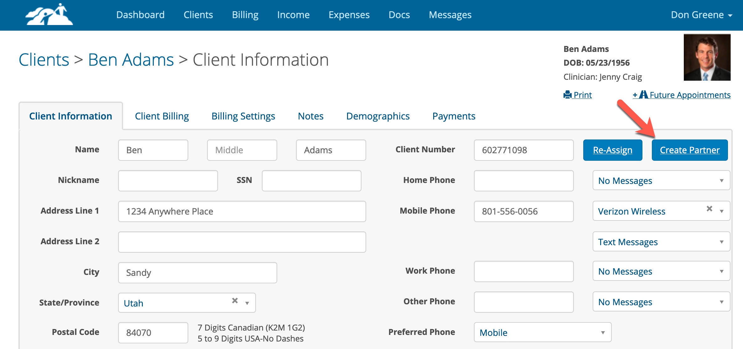 Couple & Partner Charts – TherapyMate