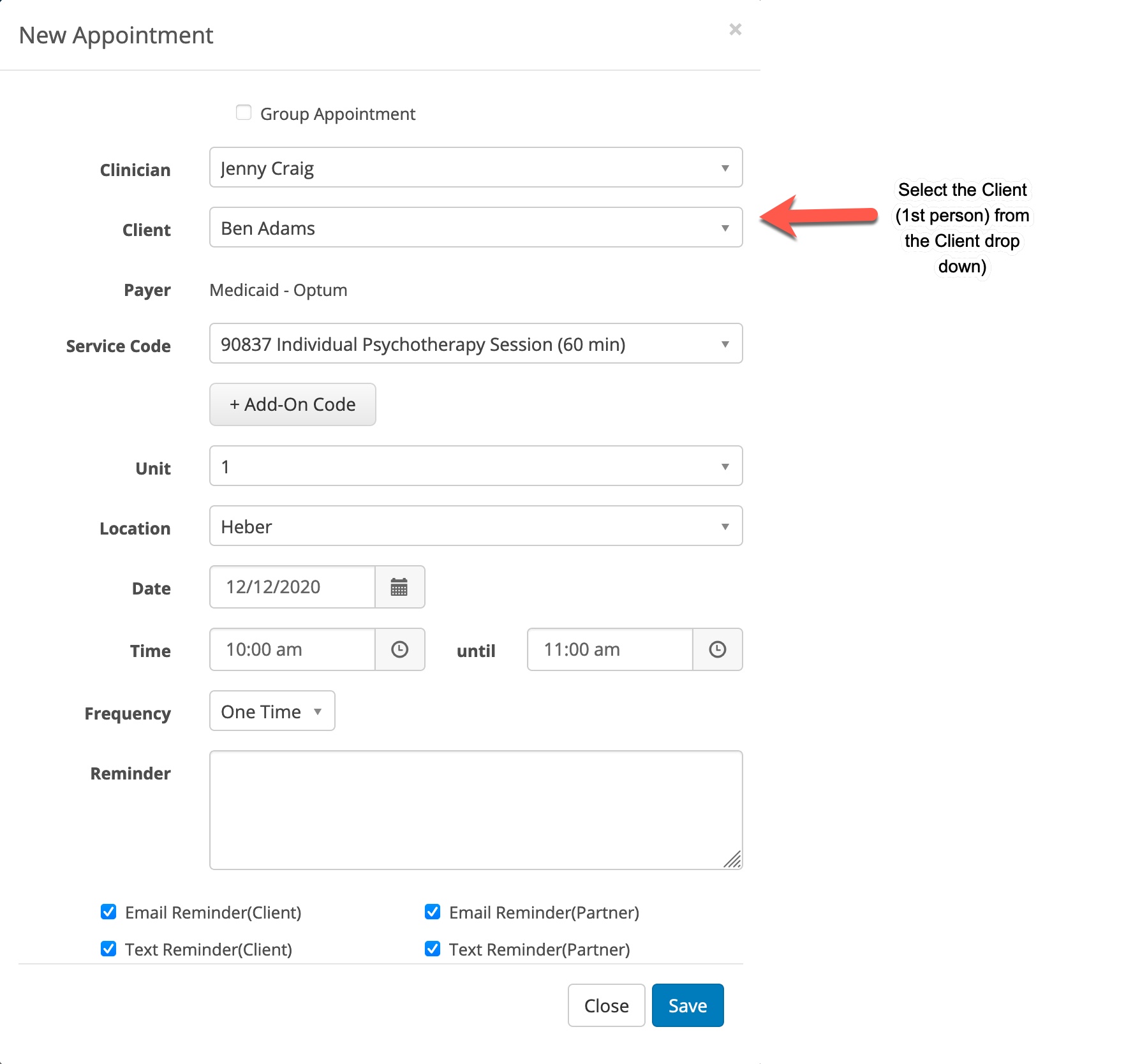 Couple & Partner Charts – TherapyMate