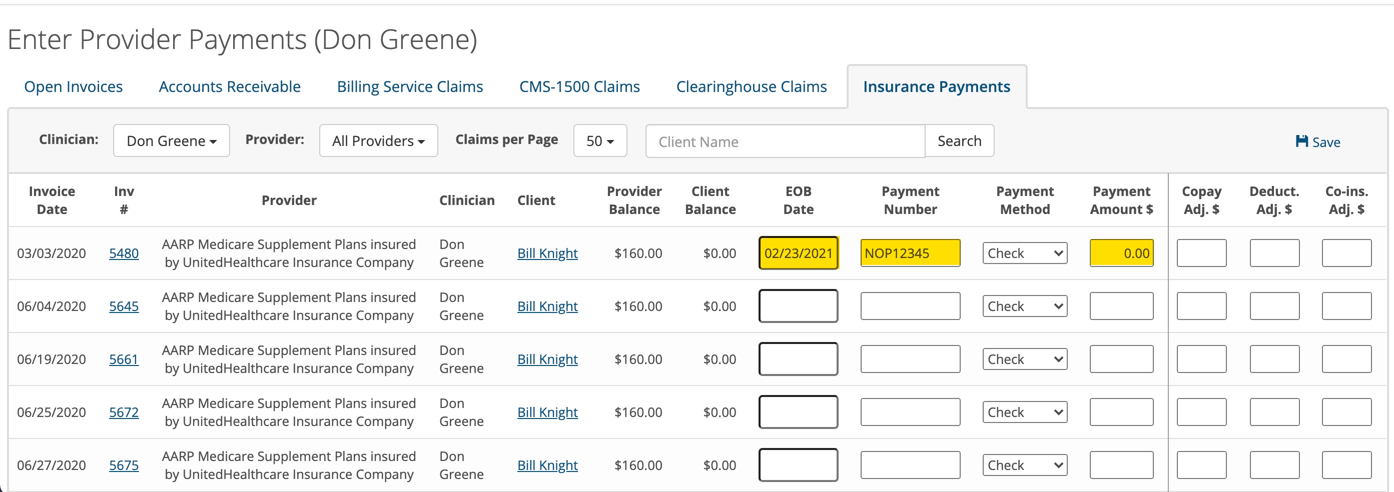 Insurance Payments-Manual & Bulk Check Entry Methods – TherapyMate Insurance Payments-Manual & Bulk Check Entry Methods – TherapyMate